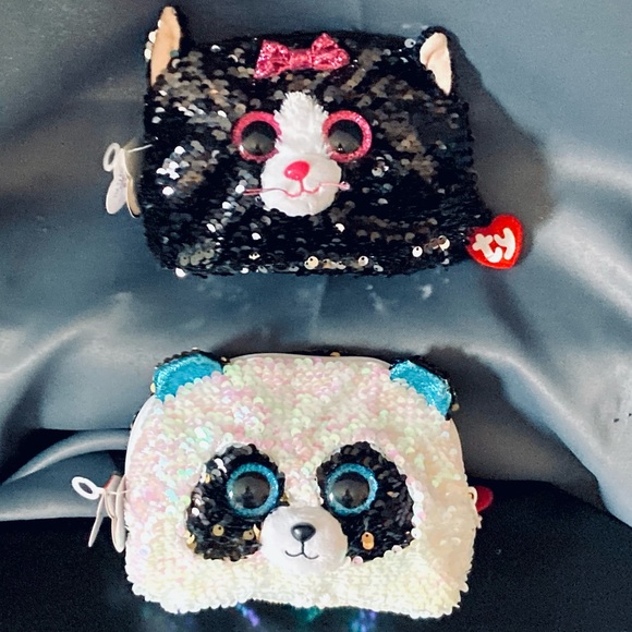 Ty | Accessories | Nwt Beanie Boo Kiki And Bamboo Pouches | Poshmark